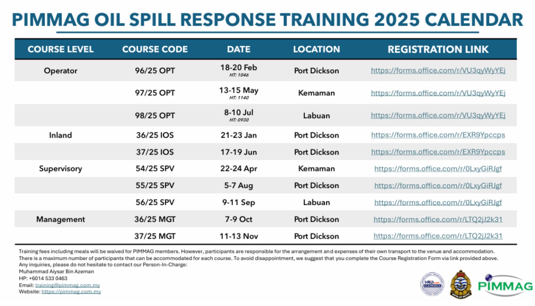 PIMMAG Calendar - PIMMAG